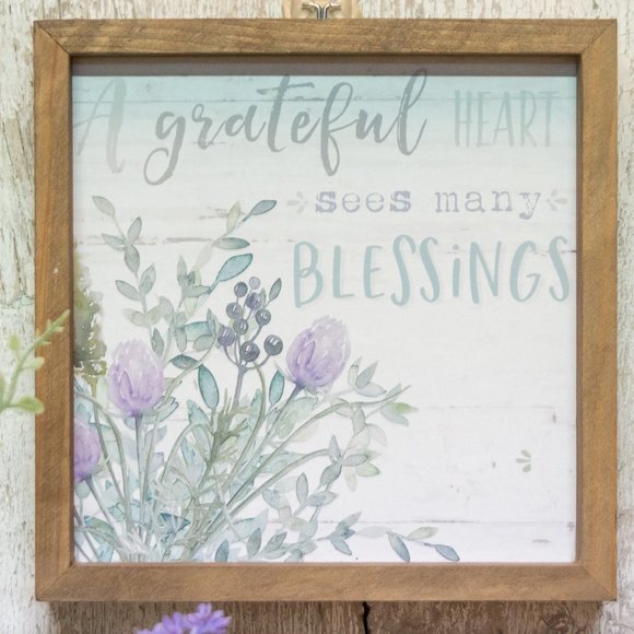 Accents | Country Farmhouse Wooden Sign A Grateful Heart Sees Many ...